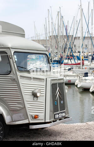 French corrugated metal Citroen H Van horse box - sud-Touraine, France ...