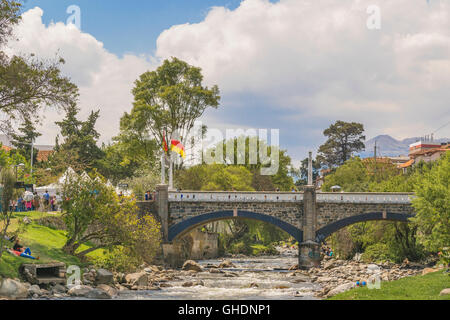 CUENCA, ECUADOR, NOVEMBER - 2015 - Nature landscape scene at Tomebamba ...