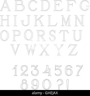 Simple Handcrafted Typeface Alphabet Stock Vector Image Art Alamy