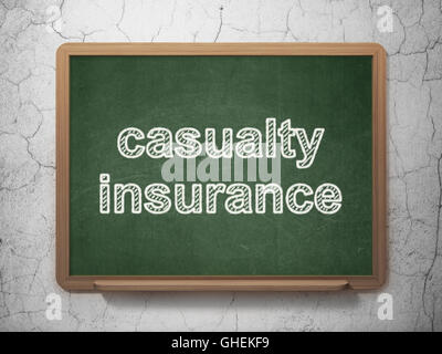 Insurance concept: Casualty Insurance on chalkboard background Stock ...