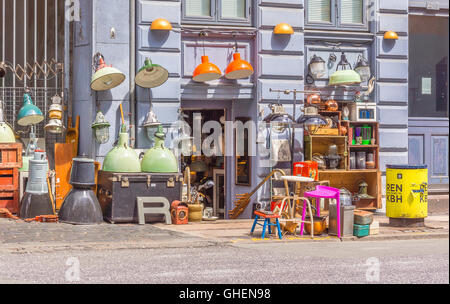 Vintage things for sale on a flea market in Lviv, Ukraine Stock Photo ...