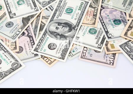 Closeup of assorted American banknotes Stock Photo - Alamy