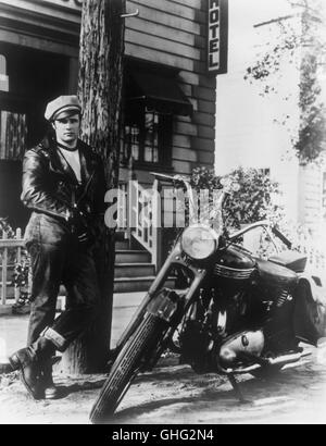 MARLON BRANDO (Johnny Strabler), The Wild One Regie: Laszlo Benedek aka ...