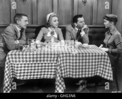 THE TENDER TRAP, Celeste Holm, in her MGM dressing room on her first ...