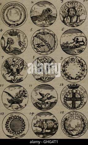This work presents both ancient and modern devices and emblems, drawn ...