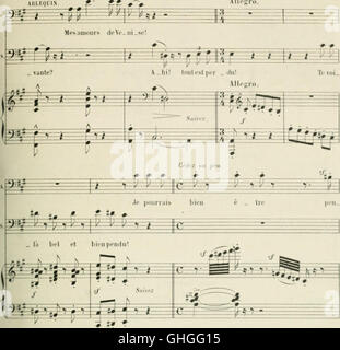 A 1888 French comic opera in one act, titled 'Une aventure d'Arlequin ...