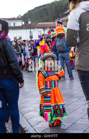 Cusco, Peru - May 13: Native people of Cusco dressed in colorful ...