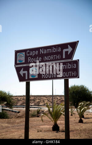 Road Sign on N7 Showing Cape Namibia Route - South Africa Stock Photo ...