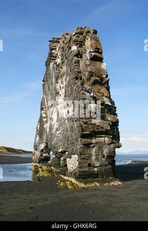 Iceland, Hvitserkur. This sea stack or monolith represents a legend ...