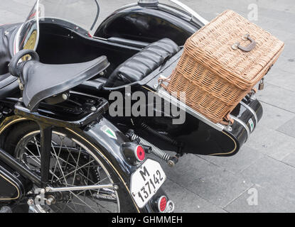 DKW Auto Union motorcycle with sidecar at classic bike rally Stock ...