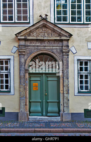 facades of Jugend Art Nouveau style houses in a street in old town in ...