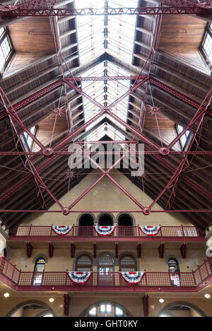The interior of the Central Railroad of New Jersey (CRRNJ) Terminal ...