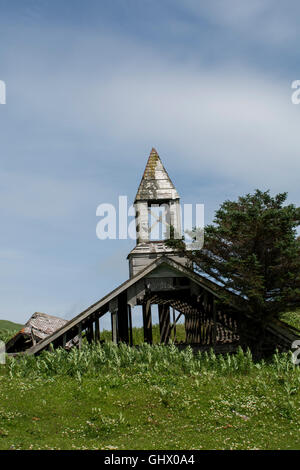 Alaska, Aleutian Islands, Unga Island, Unga Village. Expedition ...