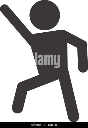 man pictogram raising hand icon Stock Vector Image & Art - Alamy