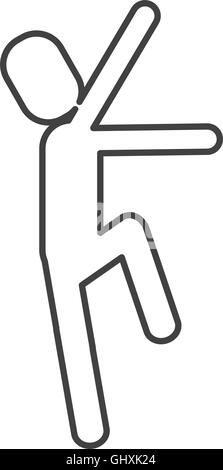 man pictogram raising hand icon Stock Vector Image & Art - Alamy