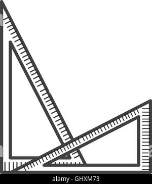 Measurement tool set: ruler, set squares and protractor. Back to school ...