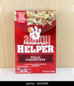 The hamburger is in the box Stock Photo - Alamy