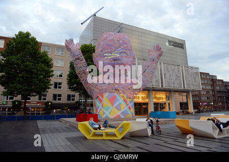 The colorful Schouwburgplein ( Theater square ) in Rotterdam Stock ...