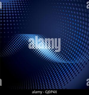 Abstract wave on dark background, shiny glowing neon digital background ...