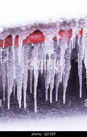 Cold winter day with many icicle Stock Photo - Alamy