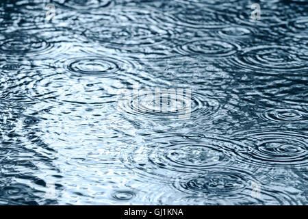 Concentric rings of ripples on a puddle Stock Photo - Alamy