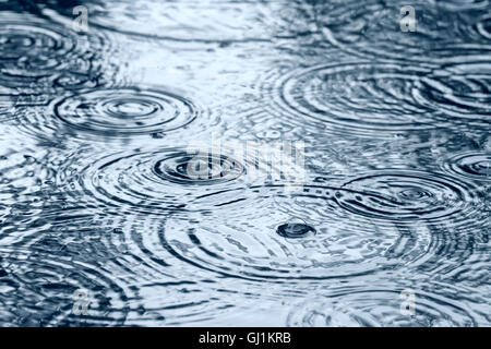 Concentric rings of ripples on a puddle Stock Photo - Alamy