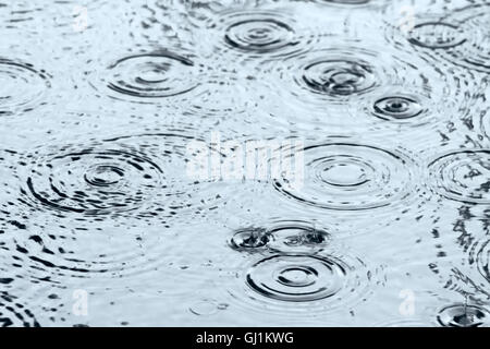 Concentric rings of ripples on a puddle Stock Photo - Alamy