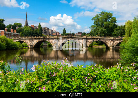 shrewsbury Town River severn Stock Photo - Alamy