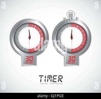 illustration of timers with different times vector illustration Stock ...
