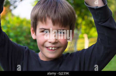 cute boy outdoor portrait Stock Photo - Alamy