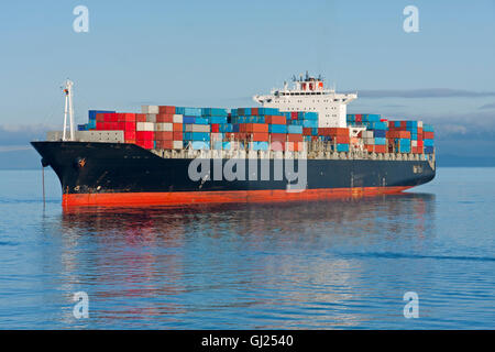 Container ship side view Stock Photo - Alamy