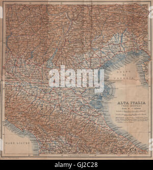 MAP OF NORTH ITALY 1899 Stock Photo - Alamy