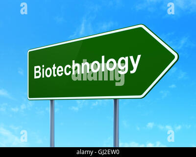 Science concept: Biotechnology on road sign background Stock Photo - Alamy
