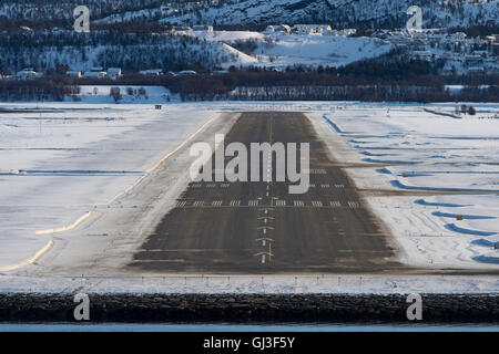 General view of the runway at Alta airport in Norway Stock Photo - Alamy
