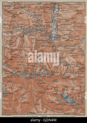 VAL DE LUCHON/ MONTS MAUDITS Bagnères de Luchon topo-map Haute-Garonne ...