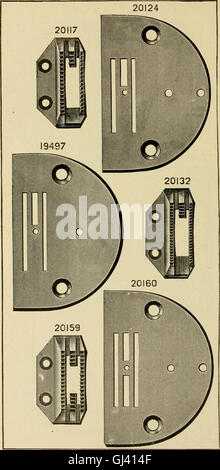 A technical list from 1922 detailing parts of machines, with specific ...