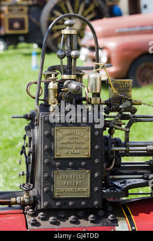 Stream traction engine and small locomotive at Bressingham Steam Museum ...
