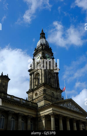 Bolton Town Hall clock tower in the afternoon light. Lancashire ...