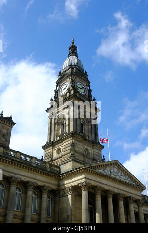 Bolton Town Hall clock tower in the afternoon light. Lancashire ...