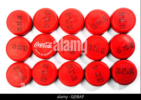 Coca Cola set of bottle caps Stock Photo - Alamy