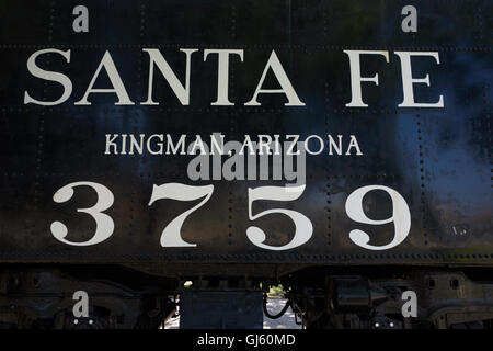Locomotive Santa FE 3759 on display. USA Stock Photo - Alamy