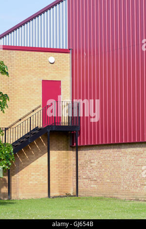 Fire exit door at factory unit Stock Photo - Alamy
