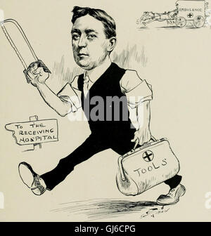 This 1900 volume features caricatures and cartoons depicting the ...