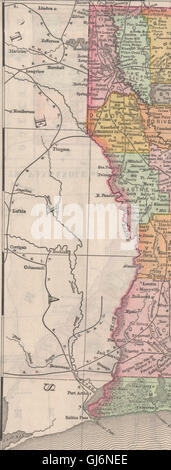 This portfolio features large-scale colored maps of U.S. states ...