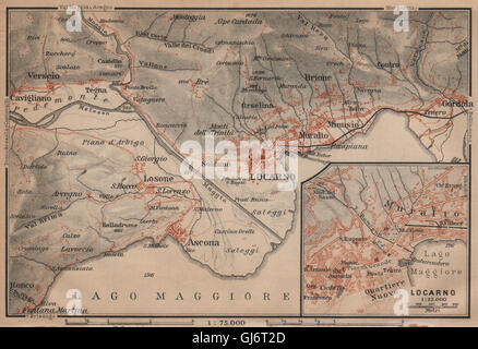 LOCARNO area. Losone Gordola Muralto Brione. Switzerland Suisse Schweiz ...