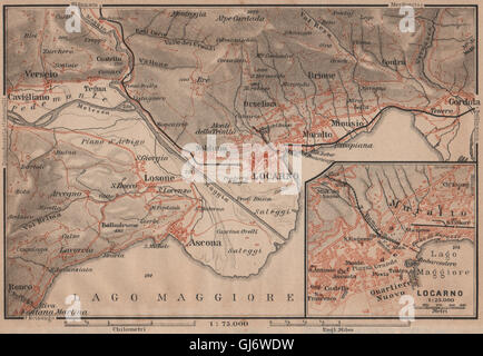 LOCARNO area. Losone Gordola Muralto Brione. Switzerland Suisse Schweiz ...
