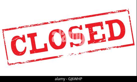 closed rectangular sign rubber stamp Stock Vector Image & Art - Alamy