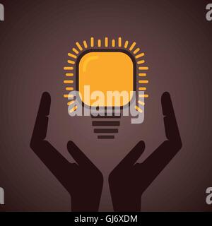 Save energy bulb concept background. Realistic illustration of save ...