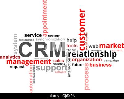 CRM : Customer relationship management word lettering typography design ...
