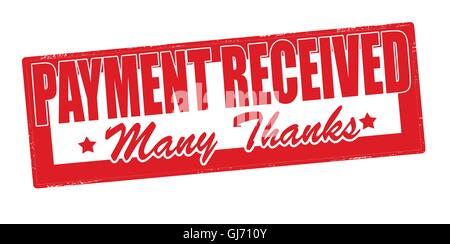 Payment received grunge rubber stamp on white background, vector ...